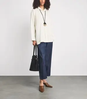 Eskandar Brushed Double Stand-collar Shirt