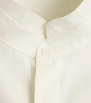 Eskandar Brushed Double Stand-collar Shirt