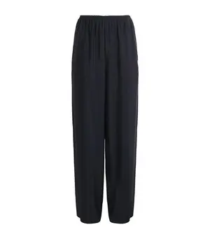 Eskandar Silk Flared Trousers