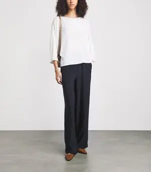 Eskandar Silk Flared Trousers