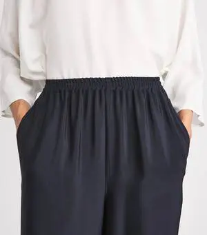 Eskandar Silk Flared Trousers