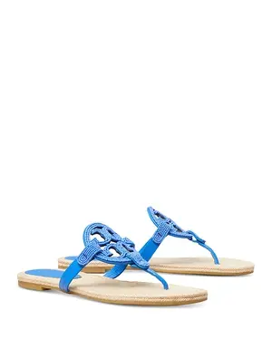 Tory Burch Beaded Espadrille Sandals - Deep Blue
