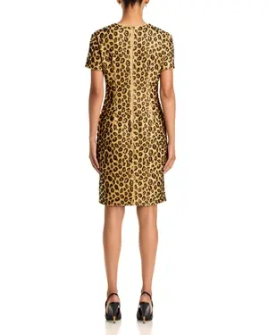 TOCCIN Yvette Embellished Leopard Print Dress