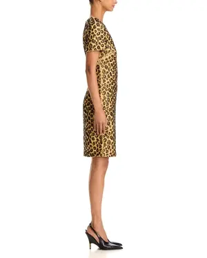 TOCCIN Yvette Embellished Leopard Print Dress
