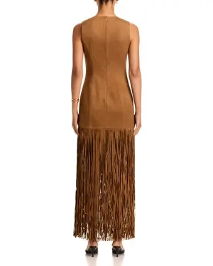 TOCCIN Seamed Fringe Mini Dress