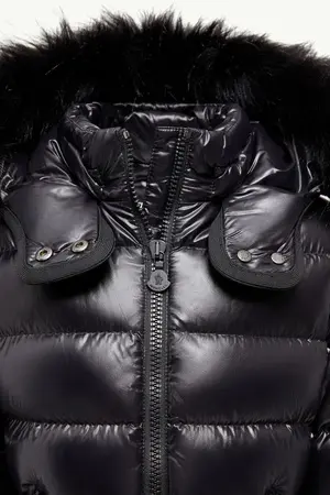 Moncler Badyf Hooded Synthetic Material-trimmed Down Jacket