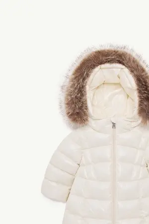 Moncler Emma Hooded Down Jacket With Fur Trim