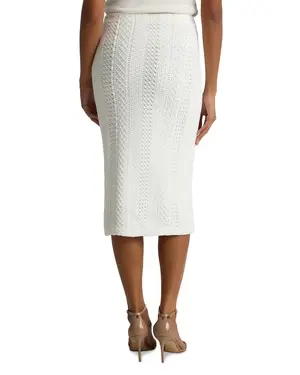 St. John Textured Crochet Midi Skirt