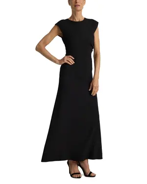 St. John Cap Sleeve Maxi Dress
