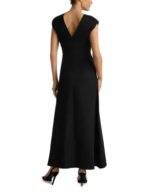 St. John Cap Sleeve Maxi Dress