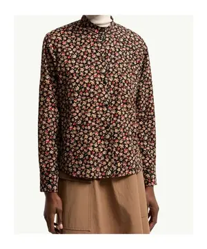Moncler Floral Print Long-sleeve Shirt - Black