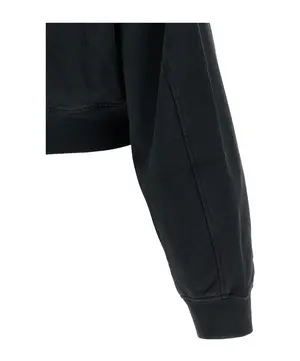 Alexander Wang Logo Print Zip-up Hoodie - Black