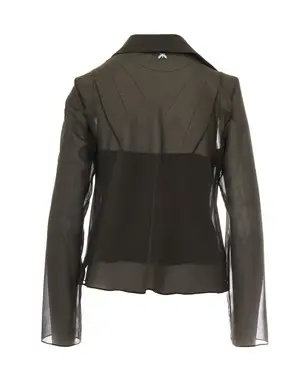 Patrizia Pepe Draped Semi-sheer Top