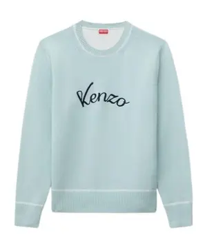 Kenzo Varsity Embroidered Jumper In Wool Cotton