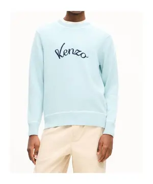 Kenzo Varsity Embroidered Jumper In Wool Cotton