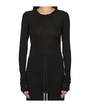 Rick Owens Ruched Long-sleeve Top