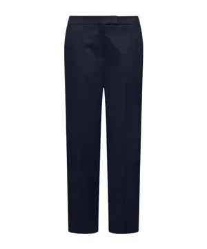 Marella Stretch Cotton-lyocell Blend Trousers With Side Pockets