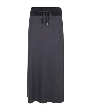 D.exterior Lace-up Detail Skirt - Black