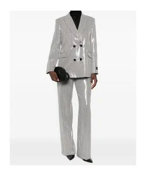 ERMANNO FIRENZE Sequin-embellished Houndstooth Trousers