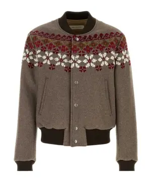 Dries Van Noten Intarsia Knit Casual Jacket
