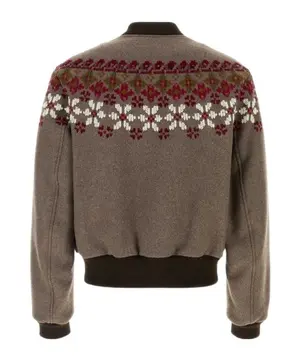 Dries Van Noten Intarsia Knit Casual Jacket