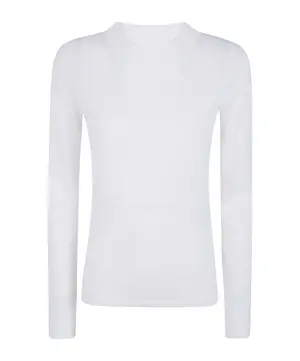 D.exterior Crew-neck Knit Sweater - White
