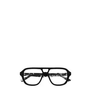 Gucci Tortoiseshell-effect Pilot-frame Glasses - Bright Black
