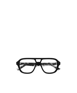 Gucci Tortoiseshell-effect Pilot-frame Glasses - Bright Black
