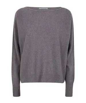 D.exterior Crew-neck Knit Sweater - Gray