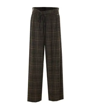ANIYE BY Checked Drawstring Waist Pants