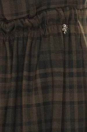 ANIYE BY Checked Drawstring Waist Pants