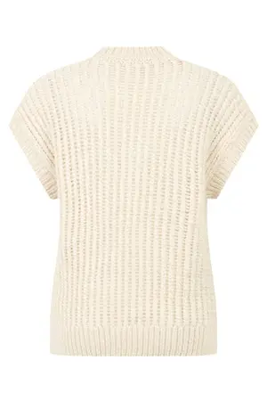 Peserico Cable Knit V-neck Knitted Top