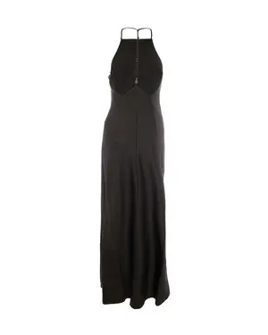 Patrizia Pepe Satin Halterneck Dress
