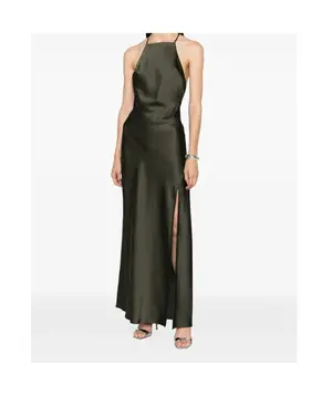 Patrizia Pepe Satin Halterneck Dress