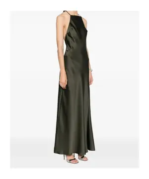 Patrizia Pepe Satin Halterneck Dress