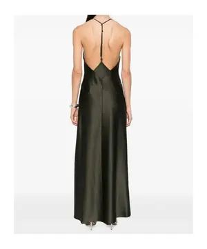 Patrizia Pepe Satin Halterneck Dress