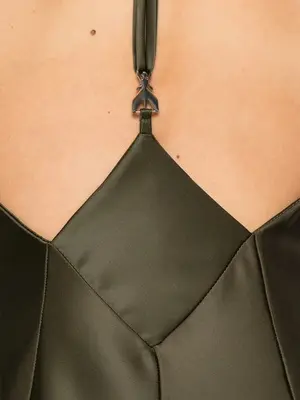 Patrizia Pepe Satin Halterneck Dress