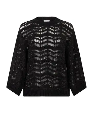 Peserico Open-knit Boxy Knitted Sweater