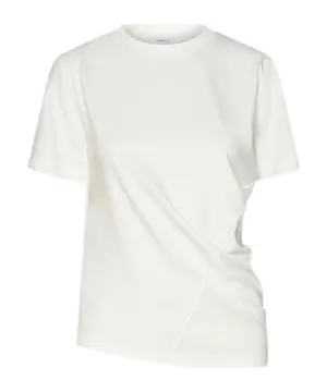 Marella Asymmetric Hem T-shirt - White