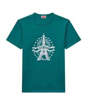 Kenzo Eiffel Tower Design Slim T-shirt - Bottle Green