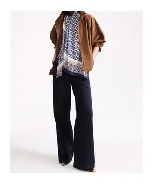 Marella Stretch Lyocell And Cotton Blend Trousers
