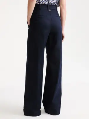 Marella Stretch Lyocell And Cotton Blend Trousers