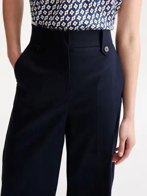 Marella Stretch Lyocell And Cotton Blend Trousers