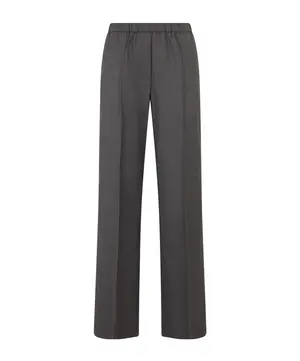 Peserico Elastic-waist Wide-leg Pants - Grey