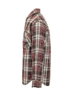BARROW Checked Graphic Flannel Shirt
