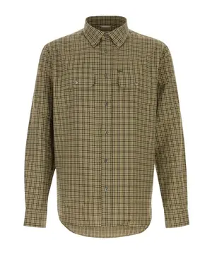 Dior Checked Long-sleeved Shirt - Beige
