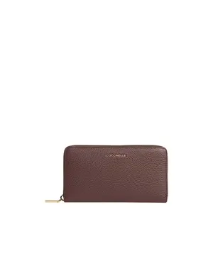 COCCINELLE Metallic Grained Leather Wallet - Berries