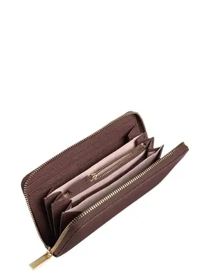 COCCINELLE Metallic Grained Leather Wallet