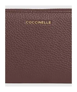 COCCINELLE Metallic Grained Leather Wallet