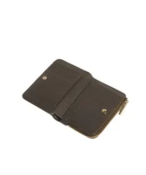 COCCINELLE Small Metallic Grained-leather Wallet